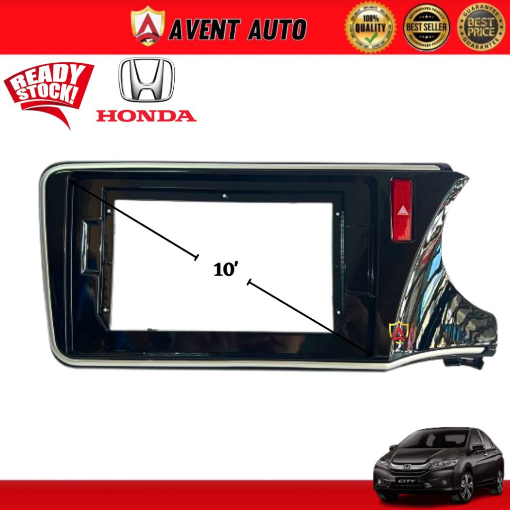 Android Player 10" Casing Honda City 2014-2017 (Low Spec - with Socket ...