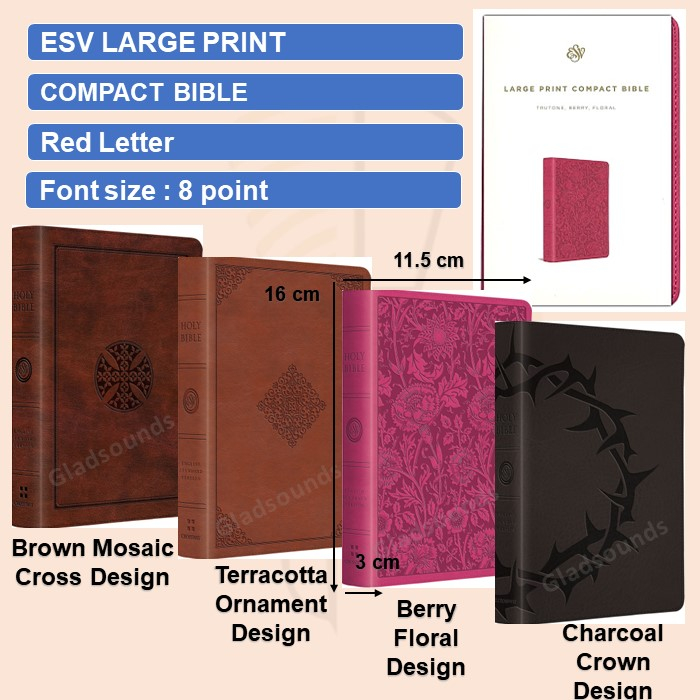 ESV Compact Bible Large Print | Imitation Leather | Red Letter ...