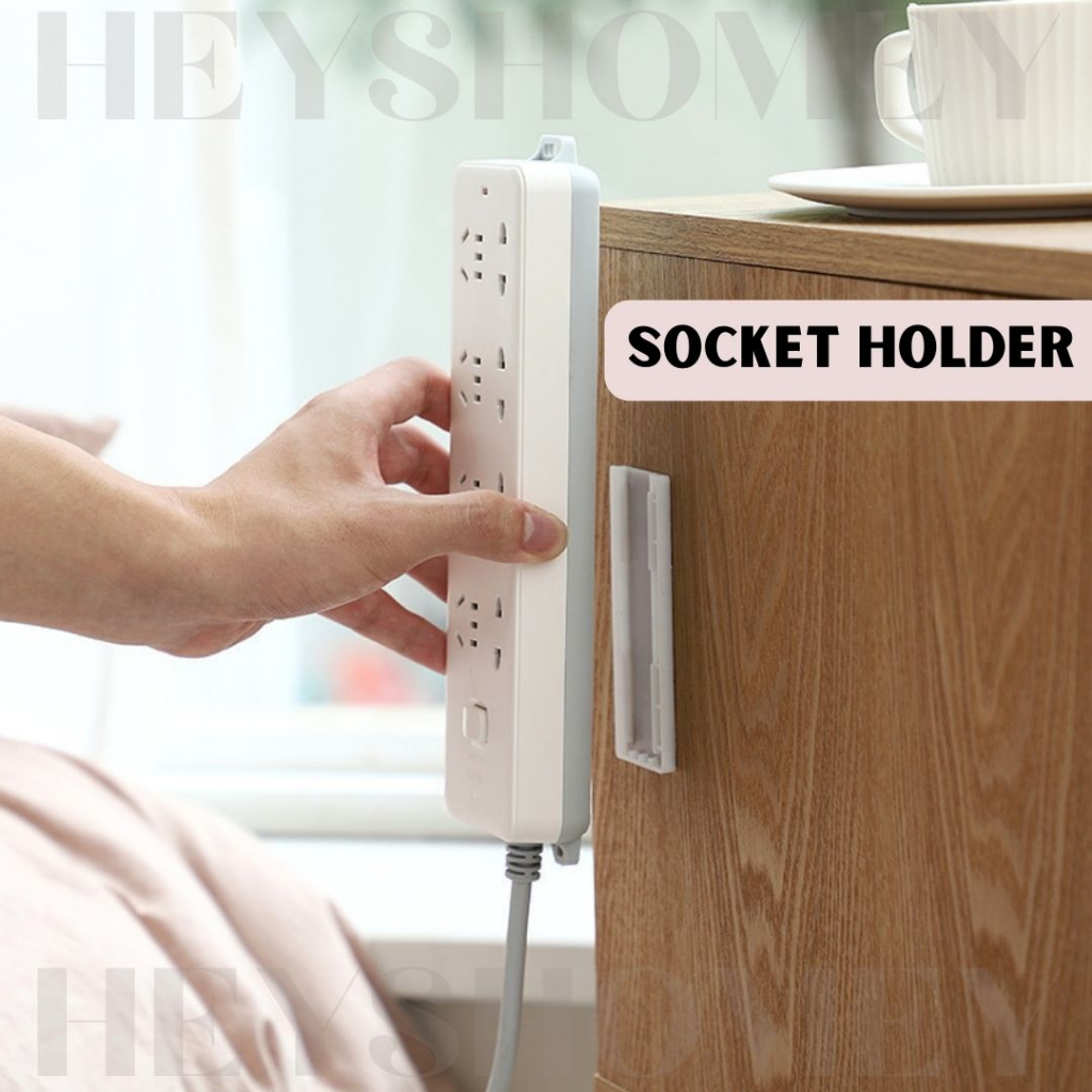 Power Extension Power Plug Socket Holder Hook Hanger Wall Mounted ...