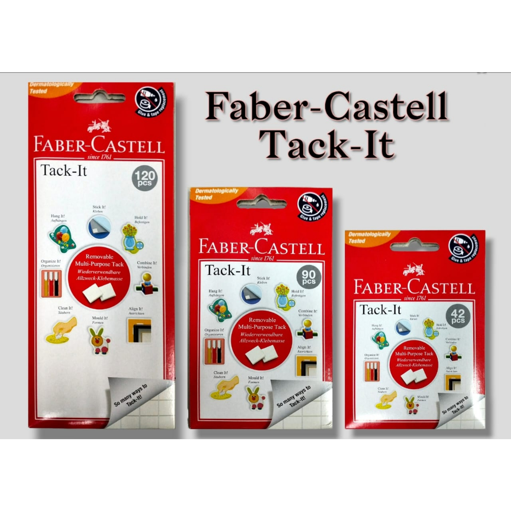 FABER CASTELL TACK-IT 90PCS/120 PCS / 42PCS | Shopee Malaysia