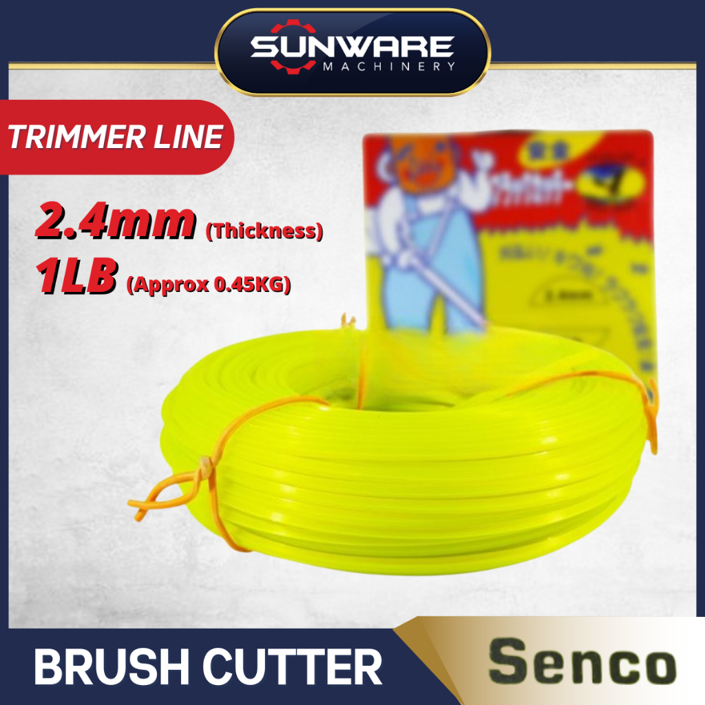SENCO Brush Cutter Trimmer Line Tali Mesin Rumput 2.4MM | 1LB | Green ...