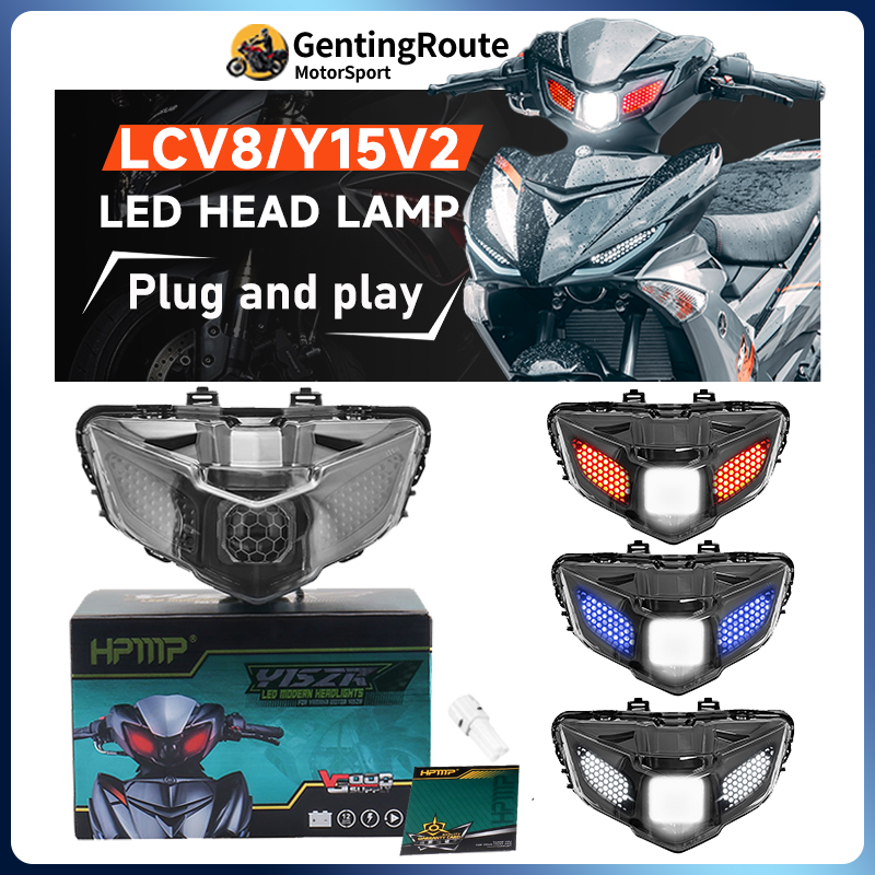 HPMP LC135 Y15ZR HEAD LIGHT LED HEAD LAMP LAMPU DEPAN HEADLAMP LC 135 FI V8 Y15 V2 FRONT LIGHT ...