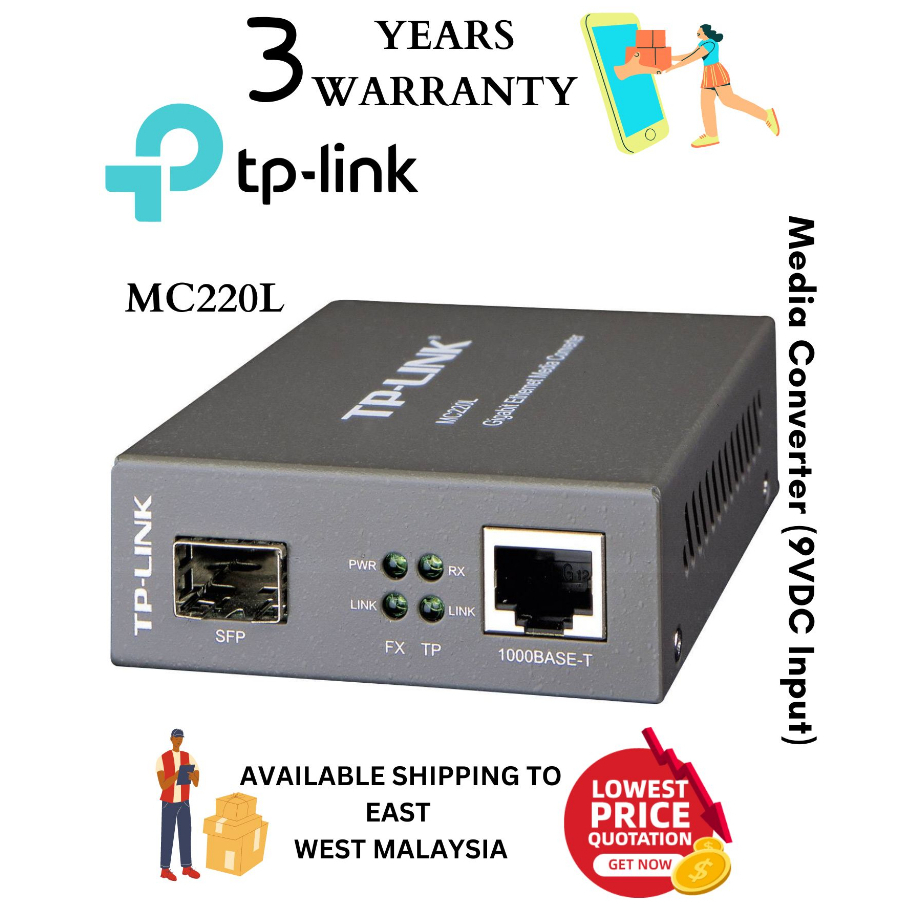 TP-Link Media Converter (9VDC Input) MC220L | Shopee Malaysia