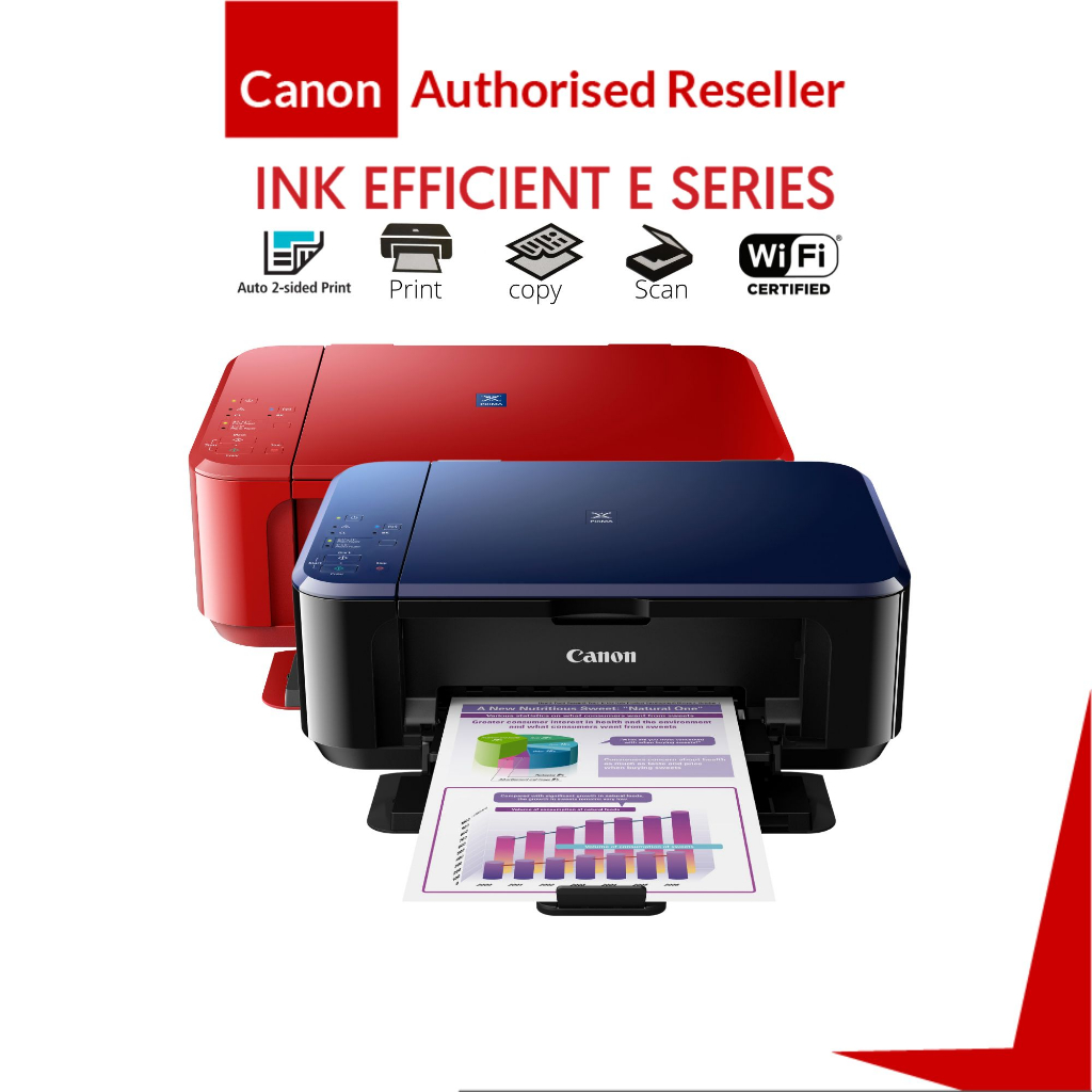 Canon PIXMA E560 / E560R (Black/Red) AIO WIFI Printer (Print/Scan/Copy ...