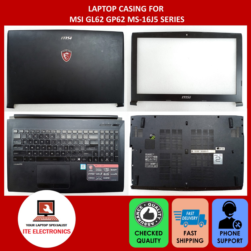 ORIGINAL MSI GL62 GL62M GL62VR GP62 GP62M GF62 GV62 7RC 7RD MS-16J5 MS-16J9 LAPTOP TOP COVER ...
