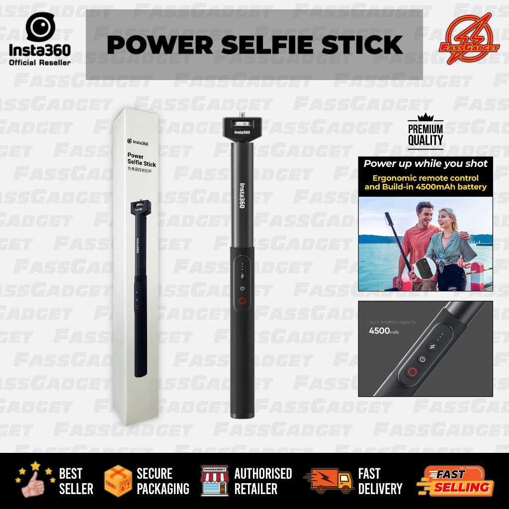 (🔥READYSTOCK🔥) INSTA360 POWER SELFIE STICK FOR INSTA360 X3, ONE X2, ONE ...