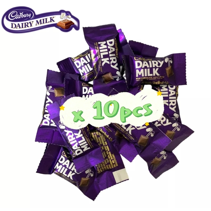 10pcs Mini Cadbury Dairy Milk Chocolate Mini Bite Bar Pack Bar - 4.5g ...