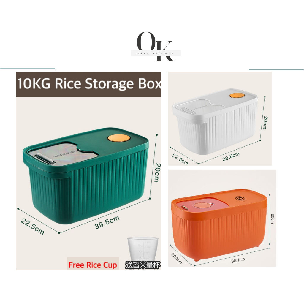 10kg Rice Storage Box Dispenser Bucket Insect-Proof Moisture-Proof ...