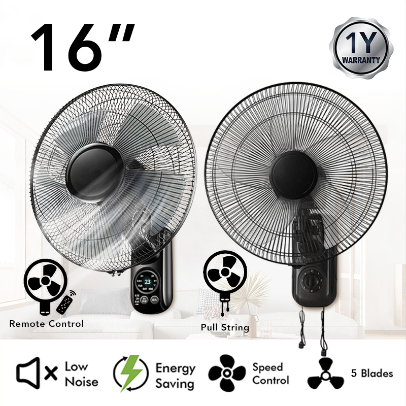 wall fan 16 inch wall mounted home restaurant remote control mute pure ...