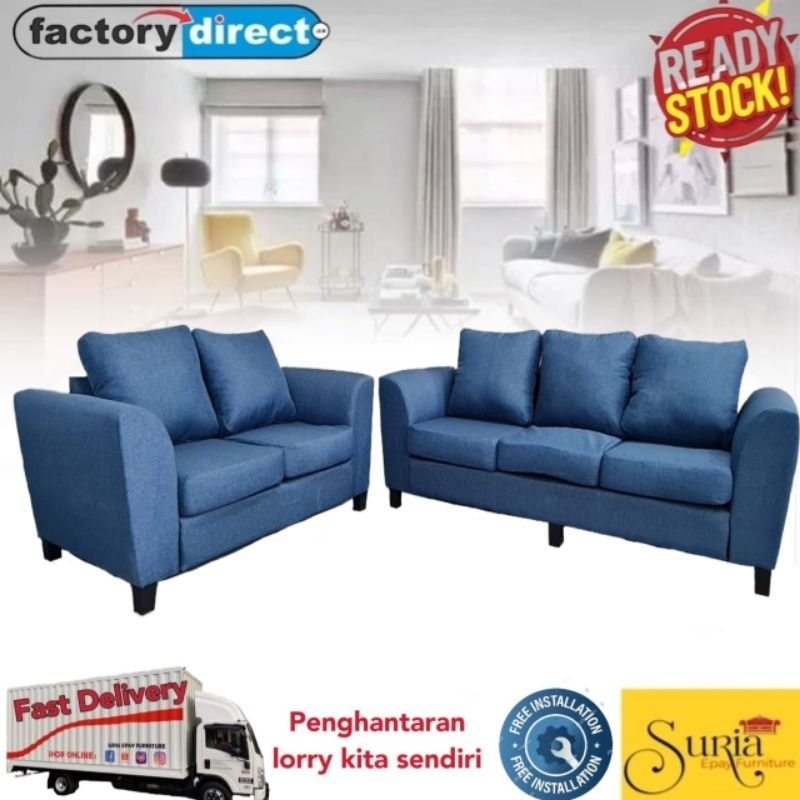 Suria - Sofa 3 Seater + 2 Seater (Sofa Ruang Tamu / Kerusi Rehat ...