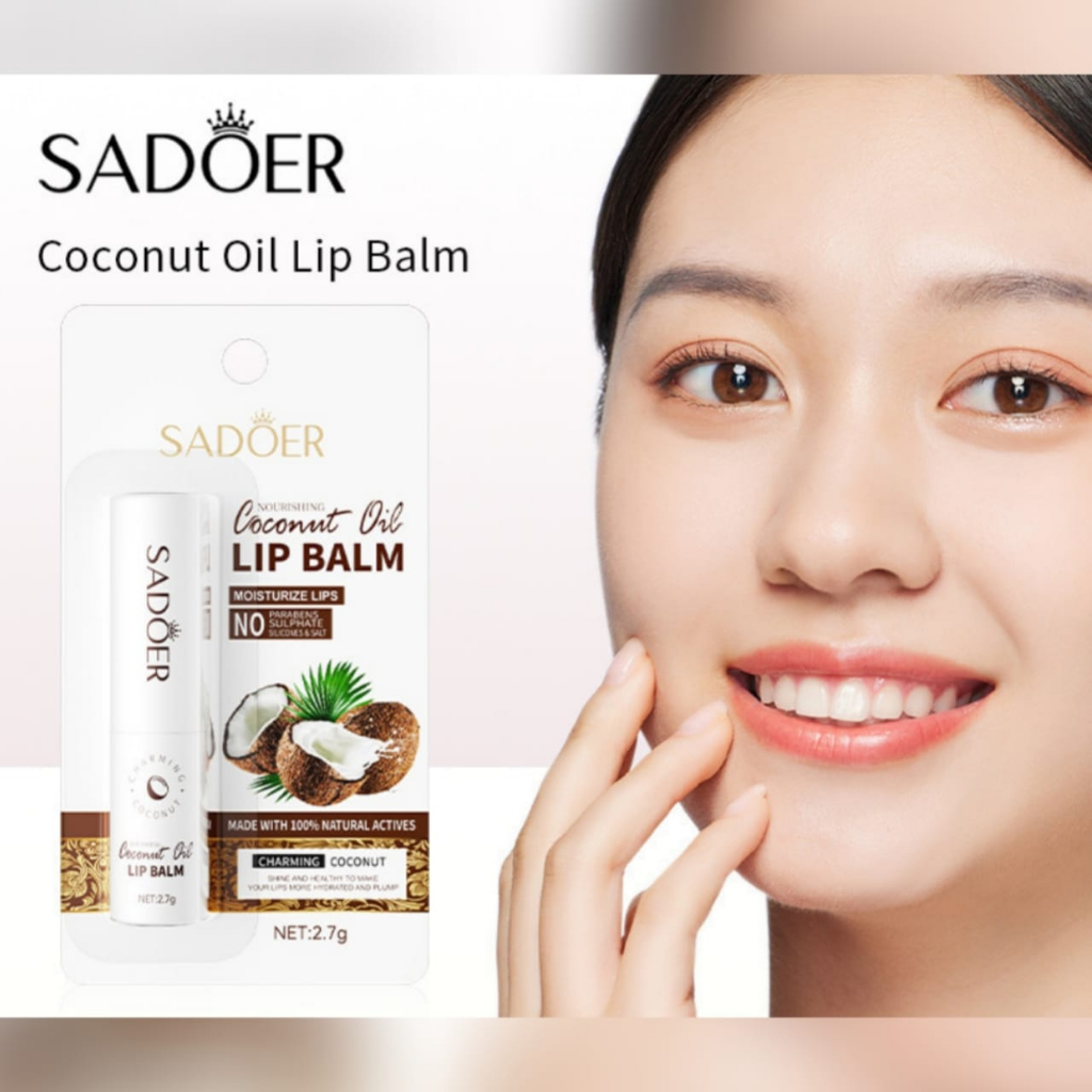 SADOER Nourishing Coconut Oil Lip Balm 2.7g | Shopee Malaysia