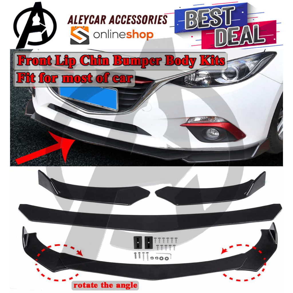 [SET] Universal Front LIP Bumper Body Kit Skirt Diffuser | Shopee Malaysia