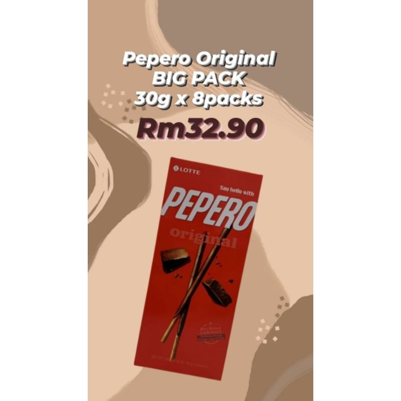 PEPERO BIG PACK ORIGINAL 240G | Shopee Malaysia