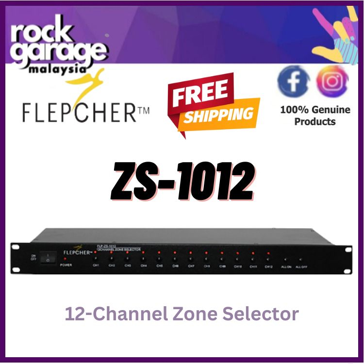 Flepcher ZS-1012 12-Channel Zone Selector ( ZS 1012 / ZS1012 ) | Shopee ...