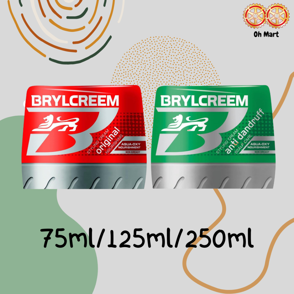 Brylcream (75/125/250 ml) Original/Anti Dandruff Hair Styling Cream ...