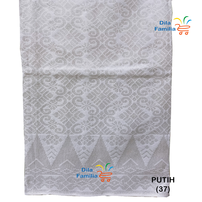 Sampin Songket Putih No 1 Hitam Emas Gold Silver Tenun Siap Jahit 2 ...