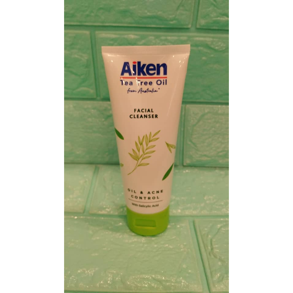 AIKEN Tea Tree Oil (Oil & Acne Control) Facial Cleanser 100g | Shopee ...