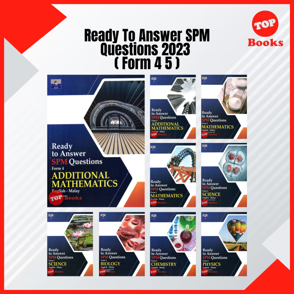 [TOPBOOKS SAP] Buku Latihan : Ready To Answer SPM Questions Form 4 5 Dwibahasa (2023) | Shopee ...