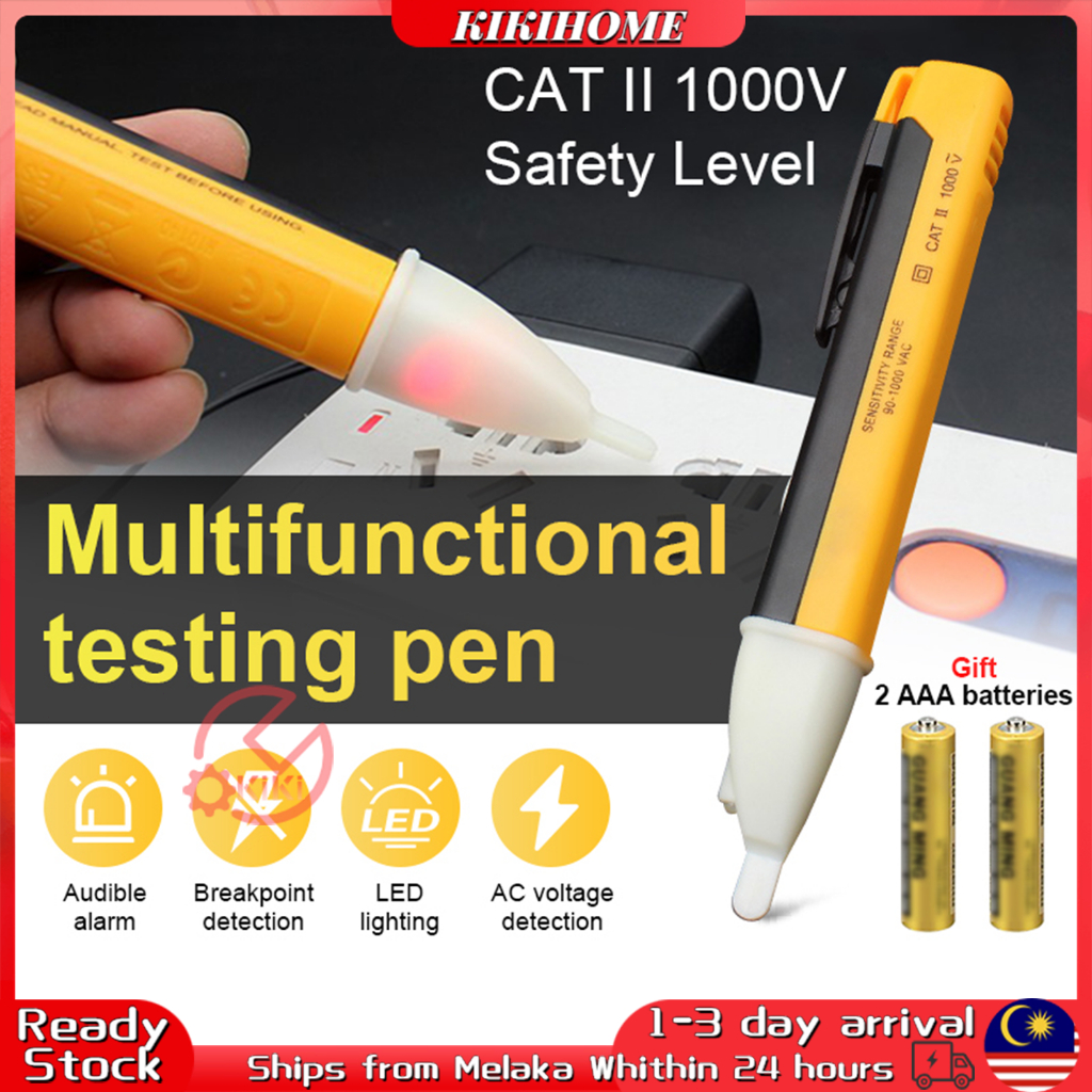 Electric Test Pen Digital Voltage Detectors AC/DC Non-Contact Pen ...