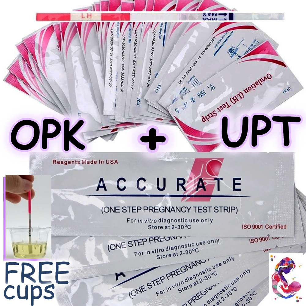 opk Ovulation LH / upt pregnancy test strip FREE urine cup Accurate HCG ...