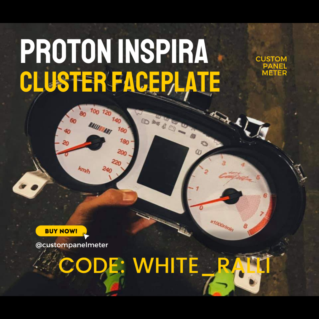 PROTON INSPIRA 240KMH OVERLAY PANEL METER SPEEDOMETER INSTRUMENT ...