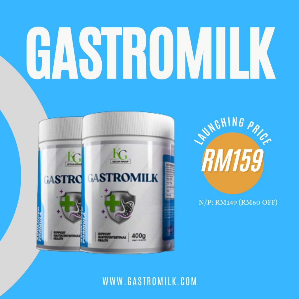 GASTROMILK 2 BOTOL-Rawatan Masalah Gastrik, Angin, Gerd, Heartburn ...