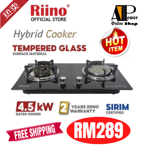 (Fast Ship) Riino ND2F Tempered Glass Gas Stove Build-In / Tabletop ...