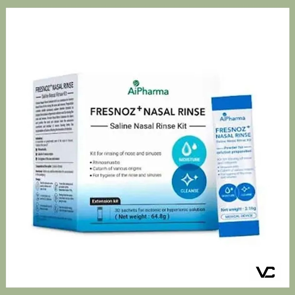 [EXP: JULY 2026] FRESNOZ NASAL RINSE (SALINE NASAL RINSE KIT) 30 ...