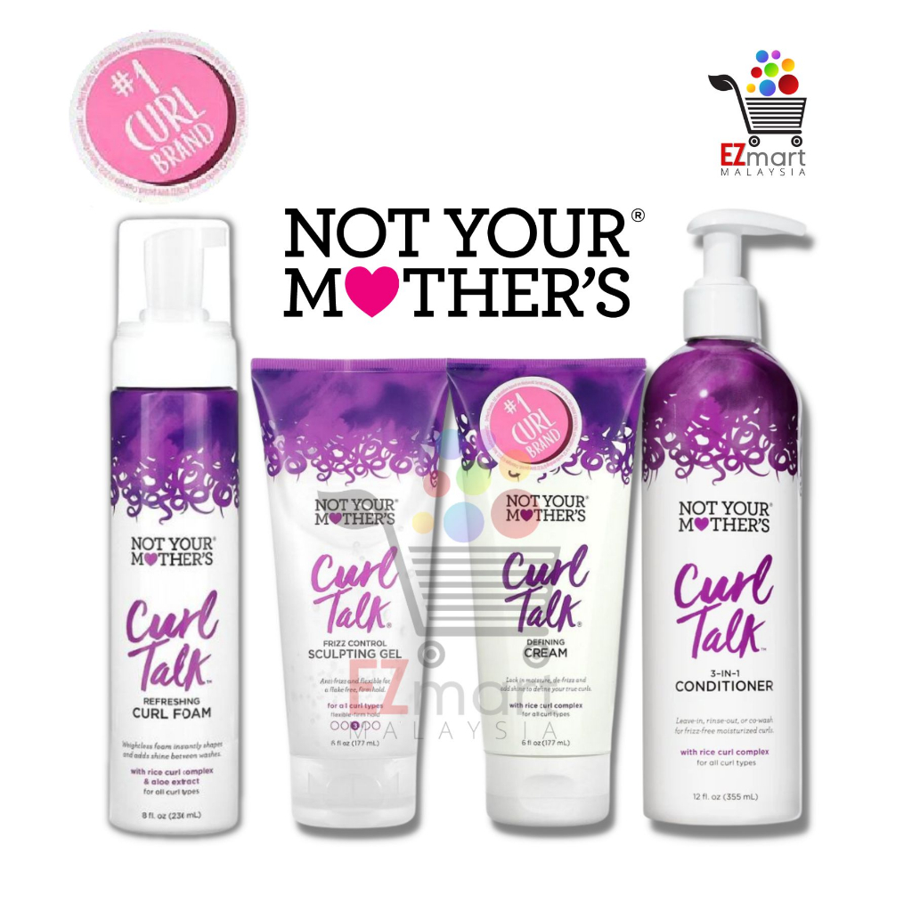 NOT YOUR MOTHER'S Curl Talk Styling Cream/ Foam / Sculpting Gel/ Leave ...