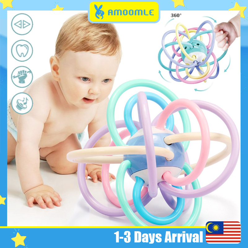 Baby Handbell Soft Teethes Sensory Ball Manhattan Early Education Toys ...