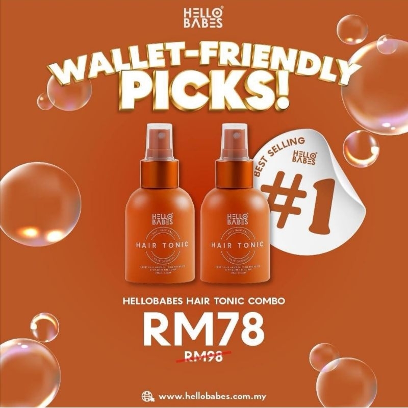 NEW FORMULA! HELLO BABES HAIR TONIC READY STOCK HAIR VITAMIN TONIK ...