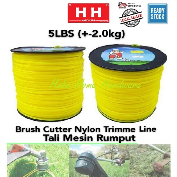 2KG+- / ROLL (5LBS) Brush Cutter Nylon Trimmer Line ; 5LB Nylon Grass Trimmer Line ; Tali Mesin ...