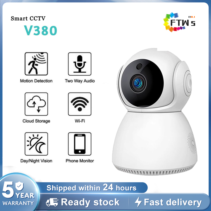 CCTV WiFi Camera 360 Degree 1080P FHD IP Security Cam IR Night Vision ...