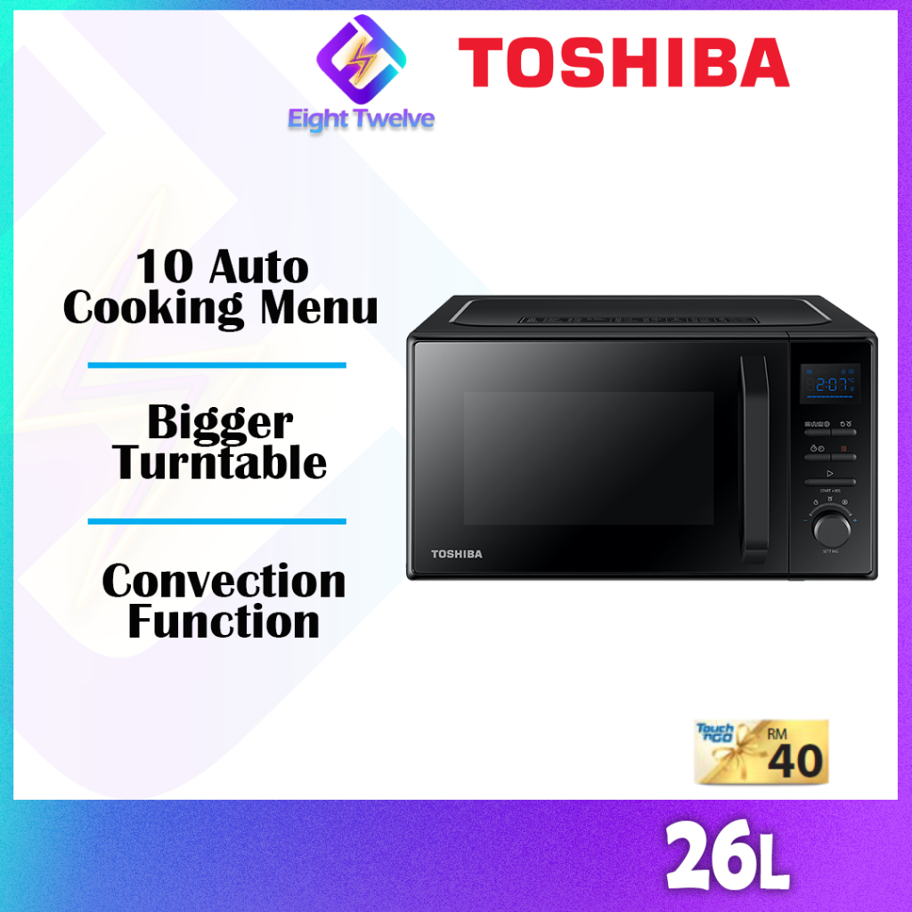 Toshiba 26L Microwave Oven With Convection Function | MW2-AC26TF(BK ...