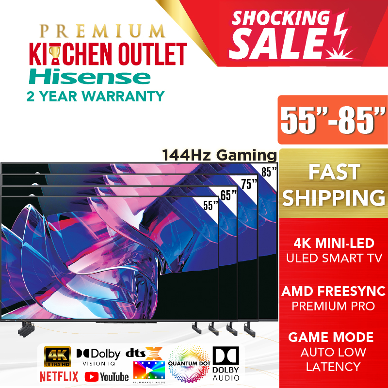 Hisense Mini-LED ULED 4K Smart TV 144 Hz Dolby Vision IQ Quantum Dot ...
