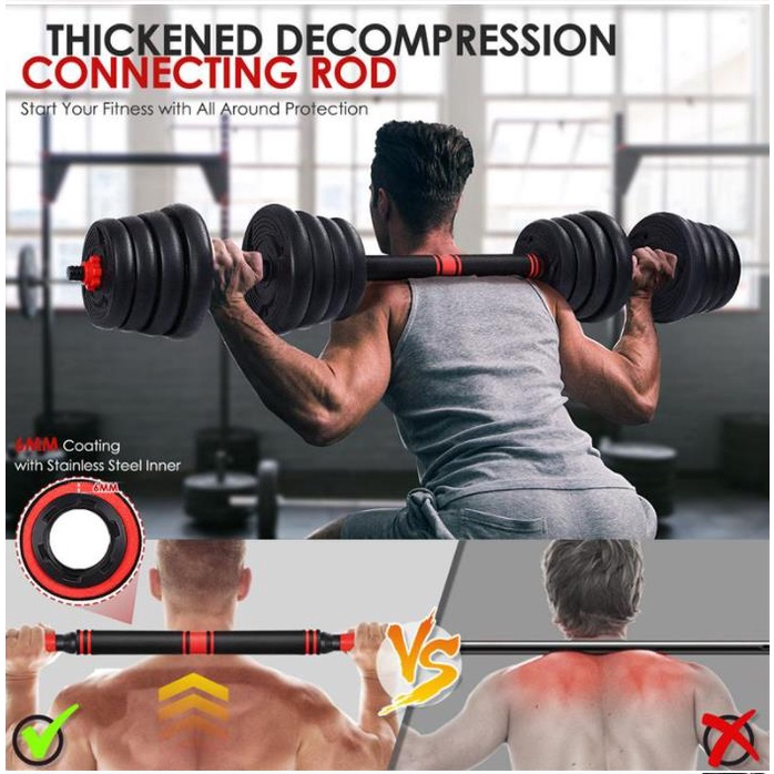 SET DUMBBELL 10/15KG GETAH - ALAT SENAMAN GIM RUMAH PROFESIONAL 💪 ...