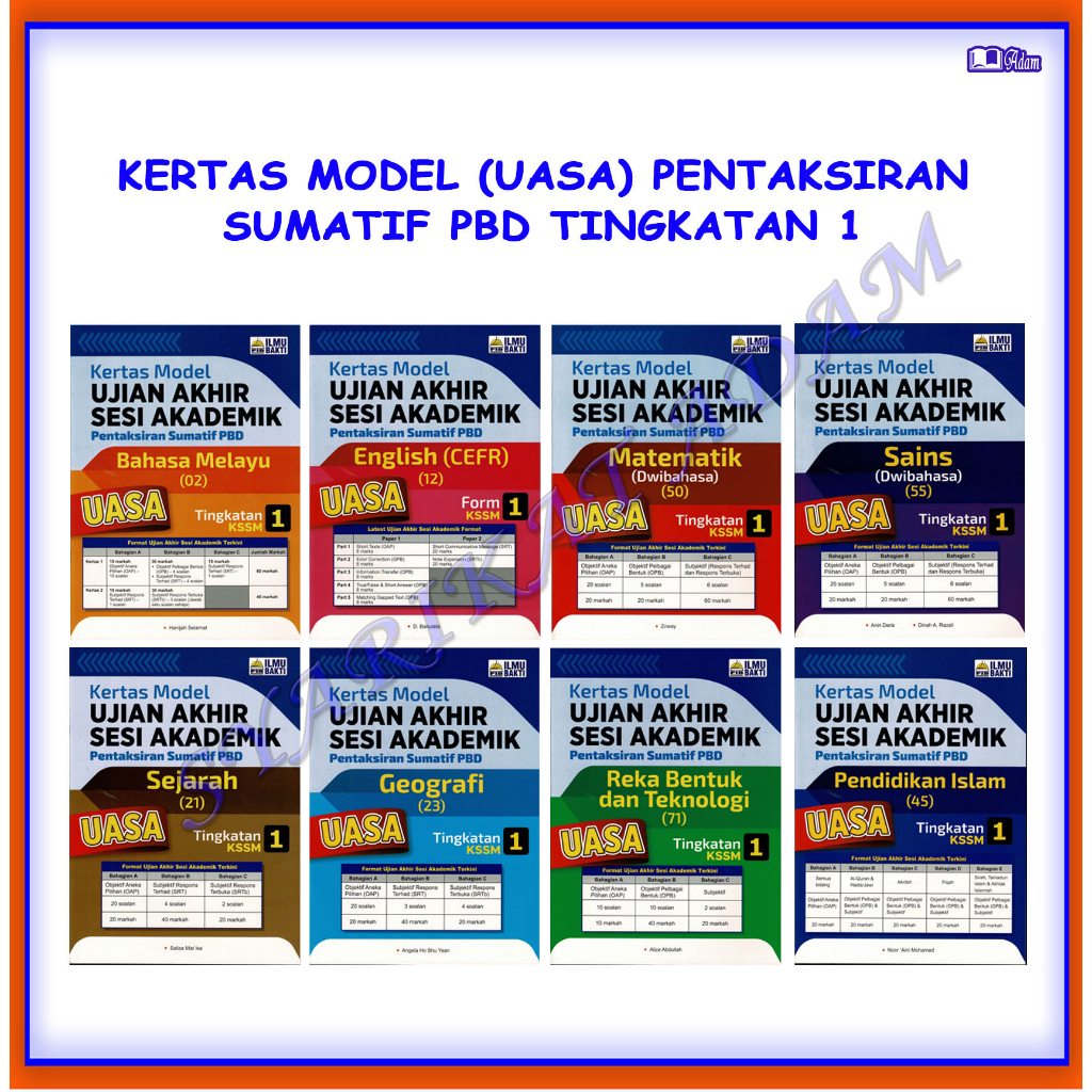 [ADM] BUKU LATIHAN : KERTAS MODEL (UASA) PENTAKSIRAN SUMATIF PBD TINGKATAN 1-2023 | Shopee Malaysia