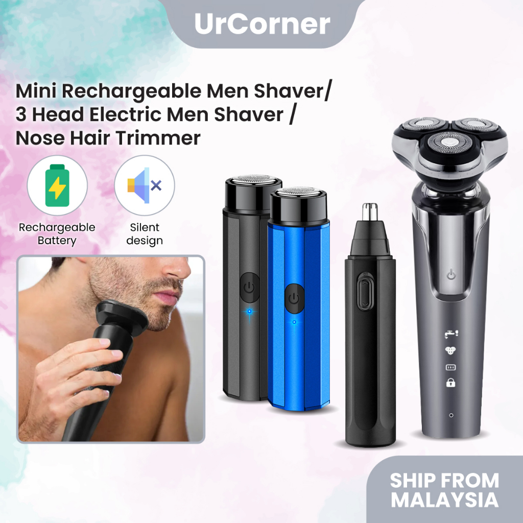 JILILAI Mini Portable Electric Shaver For Men / 3 Heads Electric Men ...
