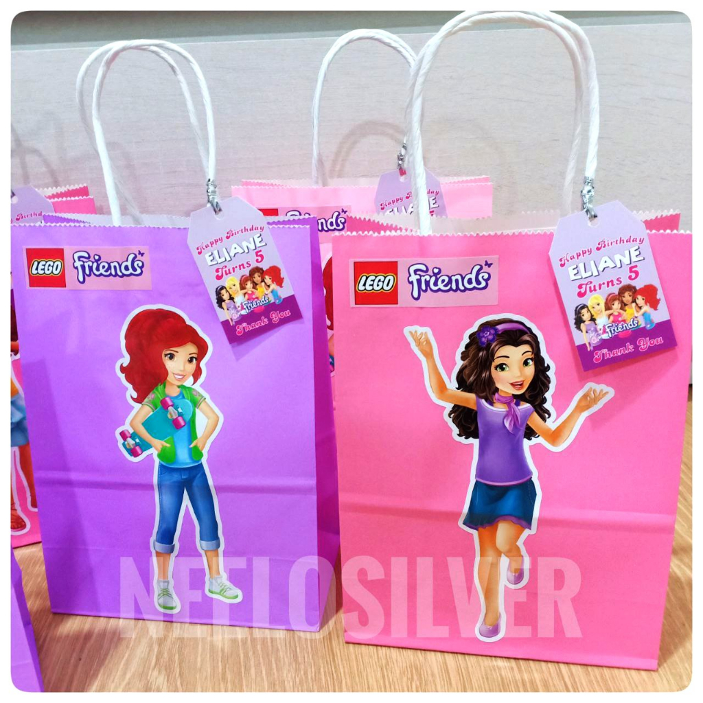 Lego Friends Theme Paper Bag x 10 pcs | Shopee Malaysia