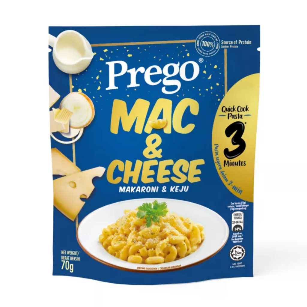 Prego Quick Cook Dried Pasta Mac & Cheese (71g) | Shopee Malaysia
