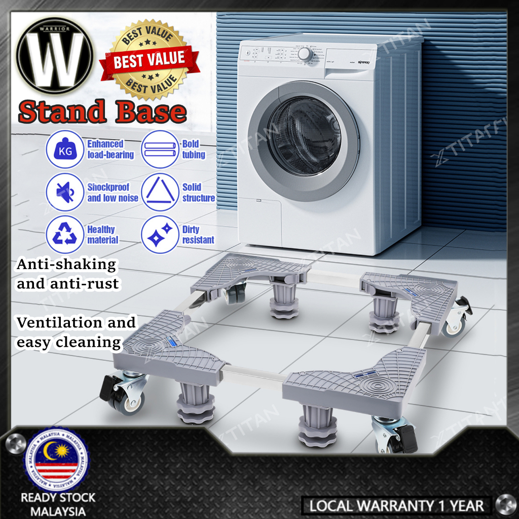 【In Stock】Stainless Steel Washing Machine Stand Base Wheel Fridge ...
