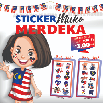 STICKER MUKA MERDEKA KALIS AIR | Shopee Malaysia