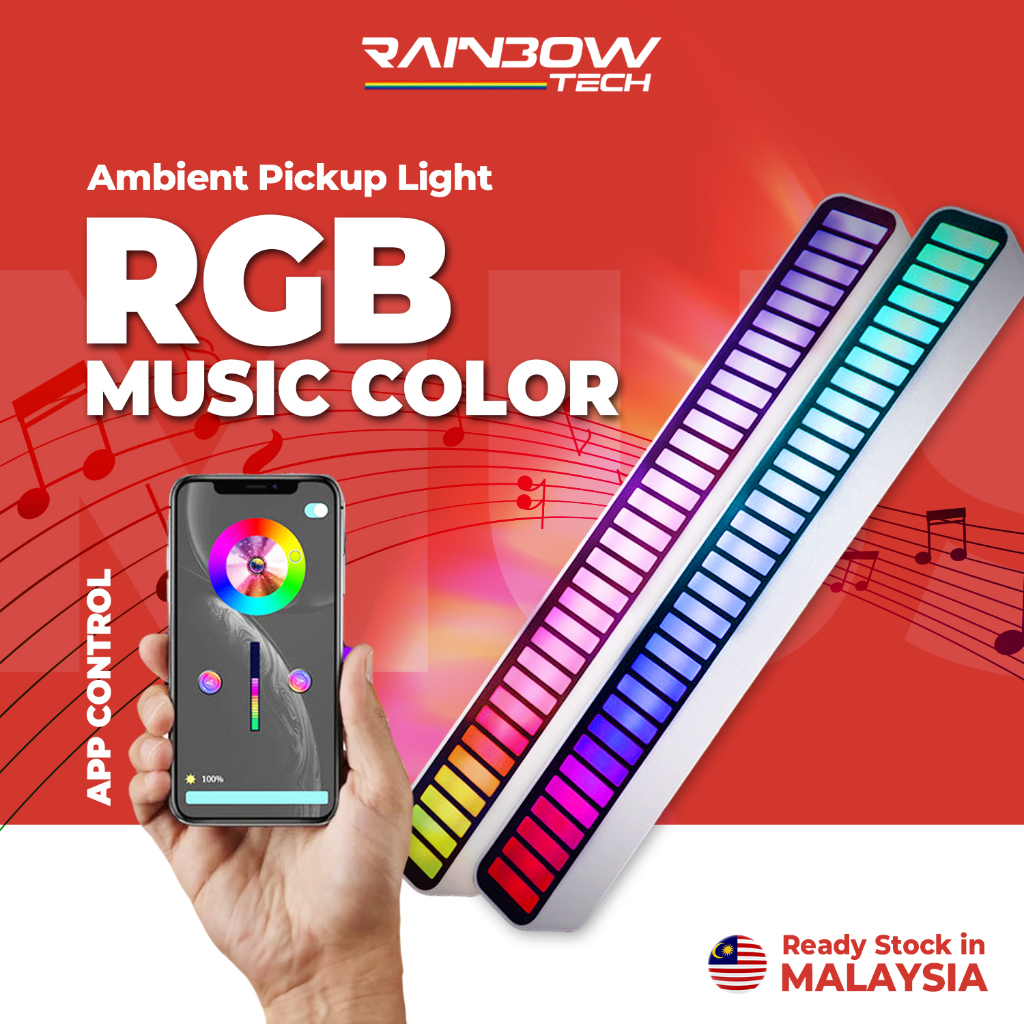 RBTECH RGB Lampu Musik Music Rhythm Light Bar Sound Control Voice ...