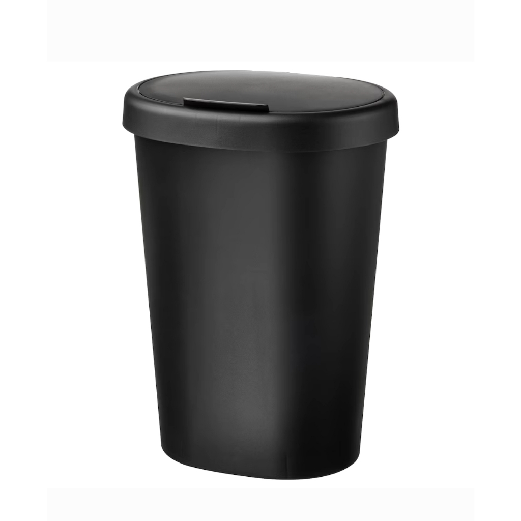 Black Plastic Dustbin Garbage Bin With Lid 8L | Shopee Malaysia