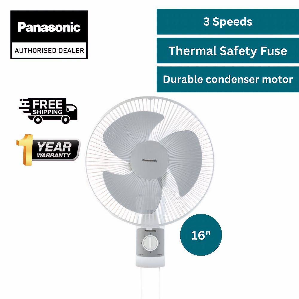 Panasonic Electric Wall Fan 16 Inch 18 Inch 3 Blade 3 Speed Energy Efficient Kipas Dinding 3 ...