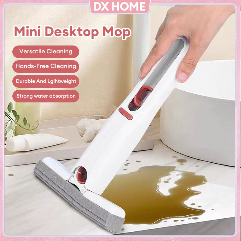 Mini mop hand-free collodion kitchen bathroom toilet toilet table mop ...