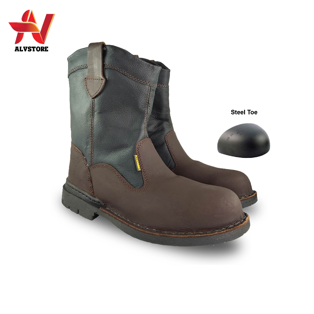 Original Rock Hammer Steel Toe High Cut Long Safety Shoes/Kasut Rock ...