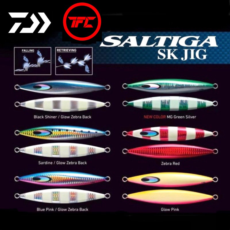 DAIWA Saltiga SK Jig 40g / 60g / 85g / 110g / 140g / 170g / 200g Slow Fall Jigging | Shopee Malaysia