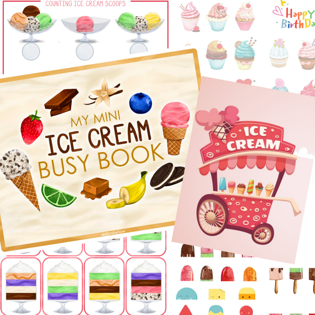 PDF] Ice Cream Series 3 PDF Busy Book Quiet Book Kids Activity ...