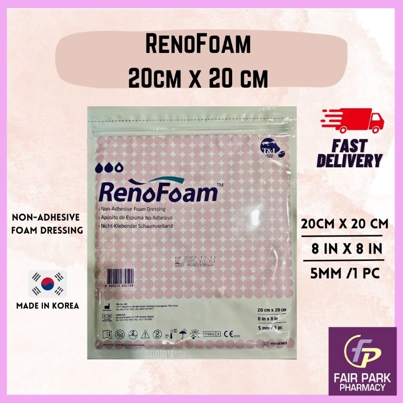 FPpharmacy RenoFoam / Reno Foam Non Adhesive Foam Dressing 20cmx20cm ...